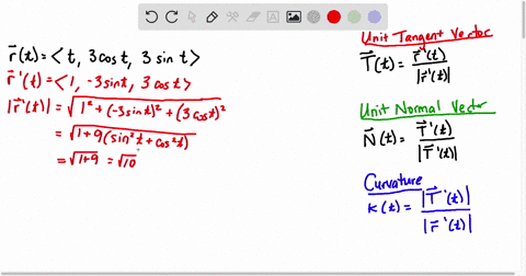 SOLVED:(a) Find the unit tangent and unit normal vectors T(t) and N(t ...