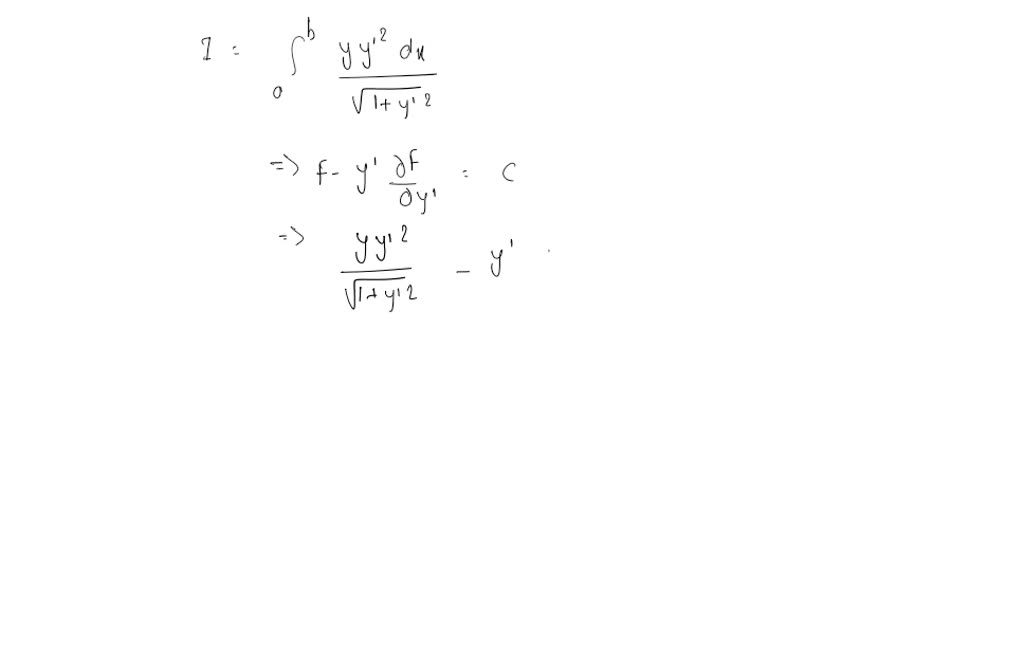 Find a first integrat of the Euler equation to make stationary the ...