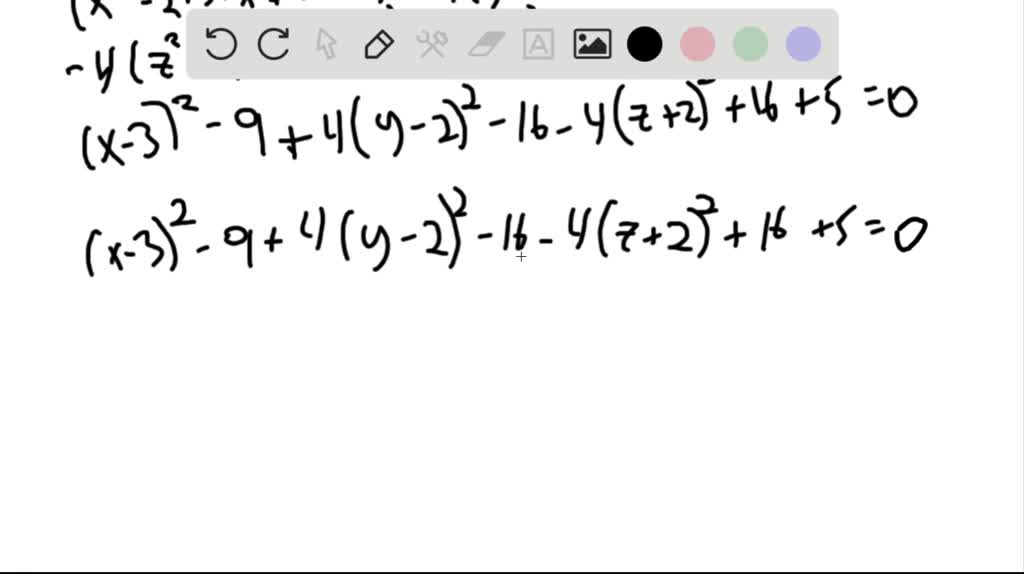 SOLVED:The equation of a quadric surface is given. Use the method of ...