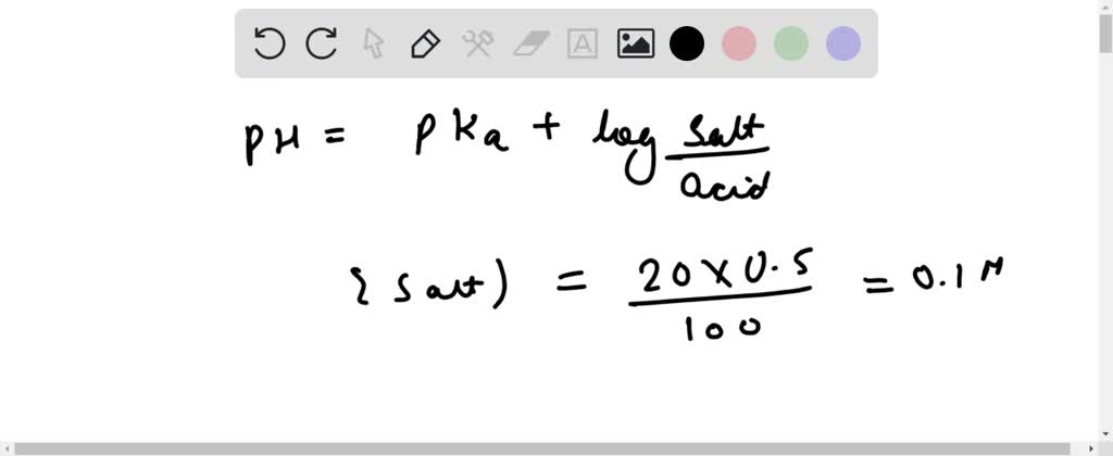 SOLVED:A buffer solution is prepared by mixing 10 mL of 1.0 M acetic and 20 mL of 0.5 M sodium ...