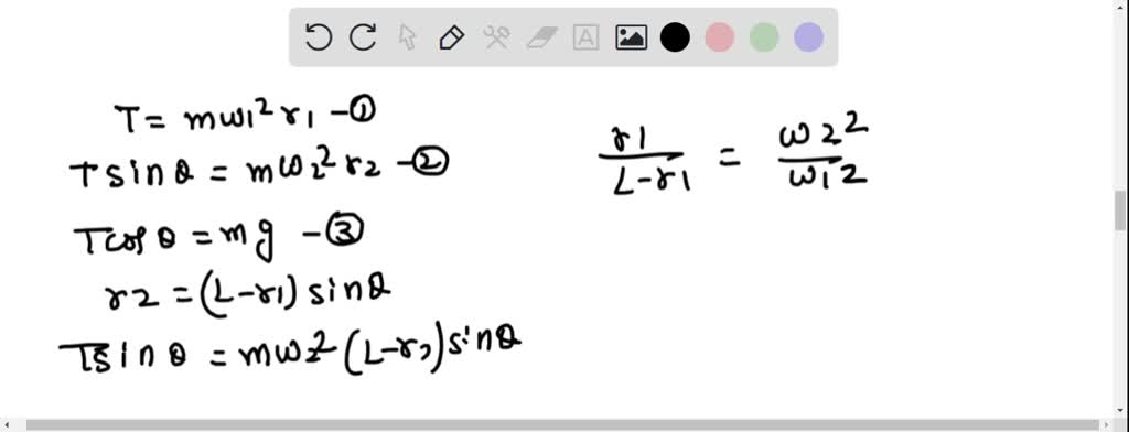 SOLVED:Λparticle of mass m is attached to onc end of a weightless and inextensible string of ...