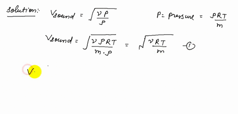 SOLVED:The speed of sound in gases can be calculated from the equation ...