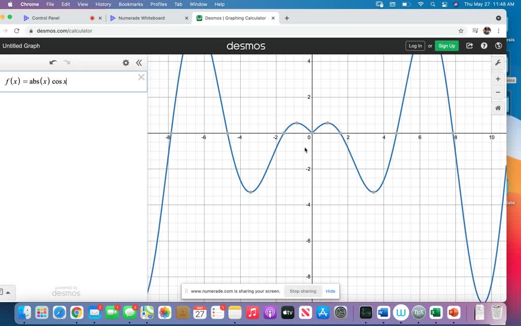 SOLVED:Identifying Damped Trigonometric Functions, match the function with its graph. Describe ...