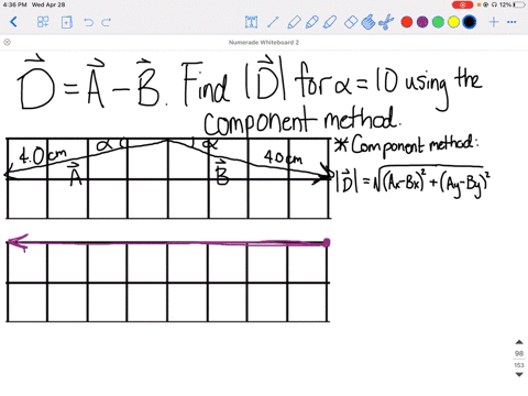 SOLVED:In Problem 11, α=10^∘ . Find the magnitude of vector 𝐃 using the ...