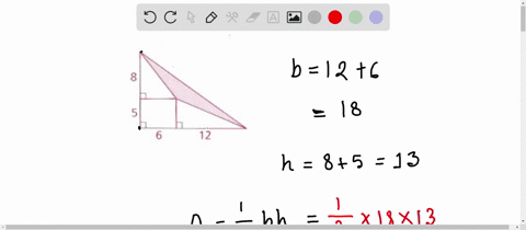 ⏩SOLVED:Find the area of the shaded triangular region. | Numerade