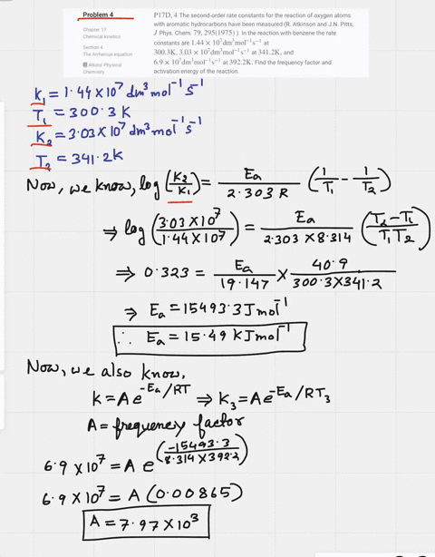 SOLVED:The second-order rate constants for the reaction of oxygen atoms ... SOLVED:The second-order rate constants for the reaction of oxygen atoms ...