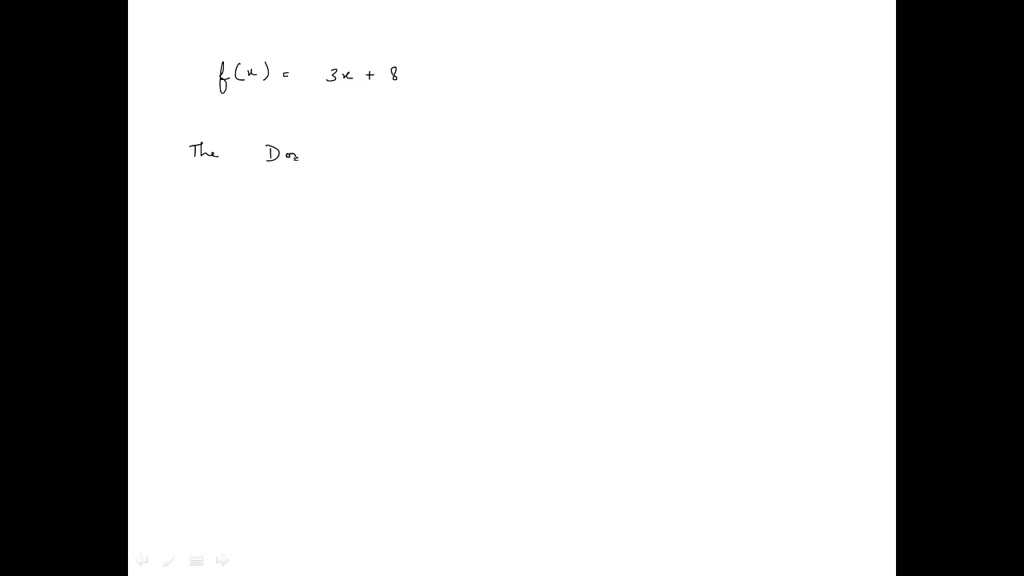 SOLVED Find The Domain Of The Function F x 3 X 8