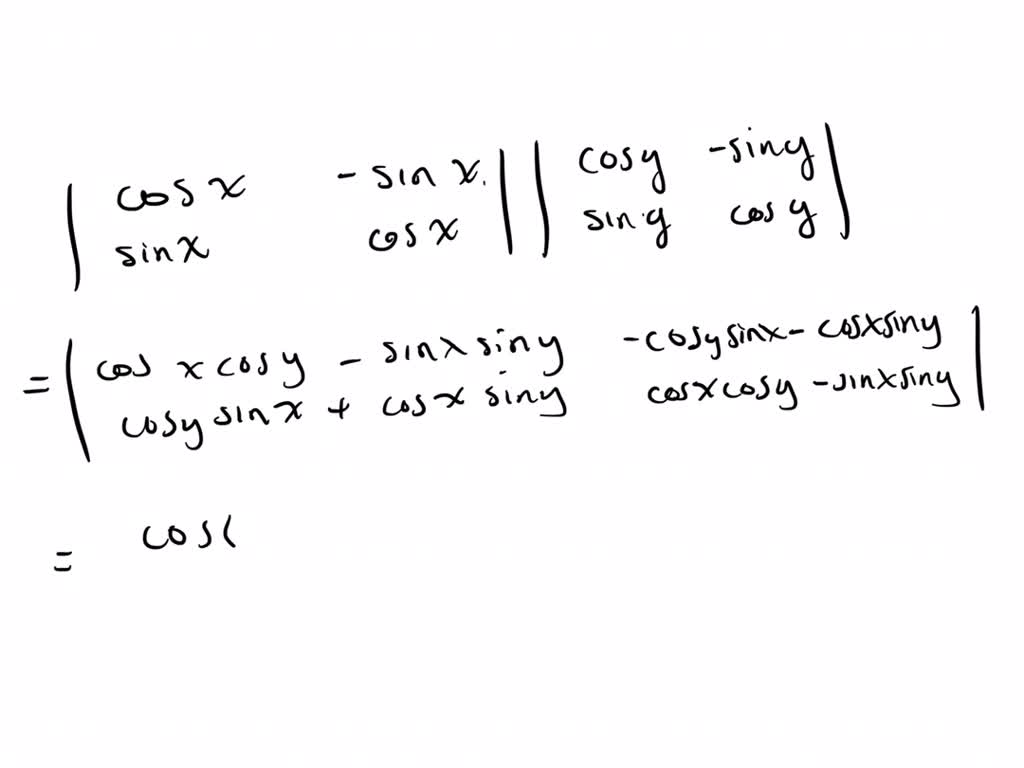 The matrix that rotates the x-y plane by an angle θis A(θ)=[ cosθ -sinθ ...