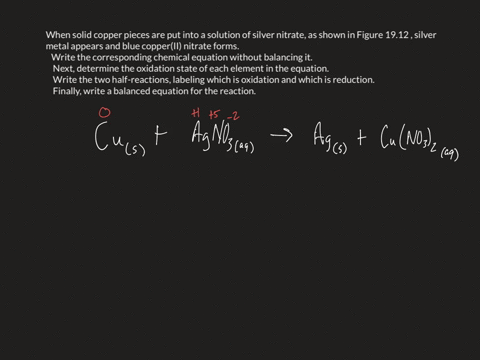 SOLVED:Copper When solid copper pieces are put into a solution of ...