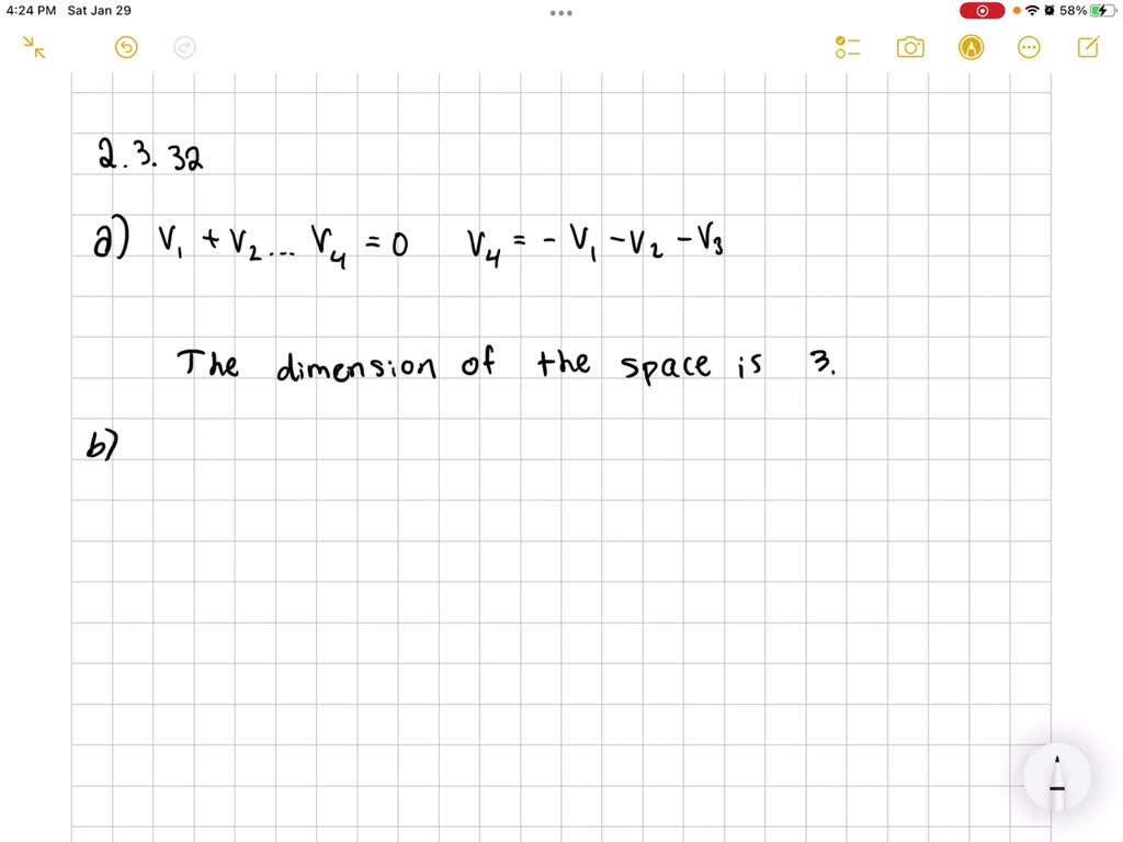 SOLVED:Find the dimensions of these vector spaces: (a) The space of all ...
