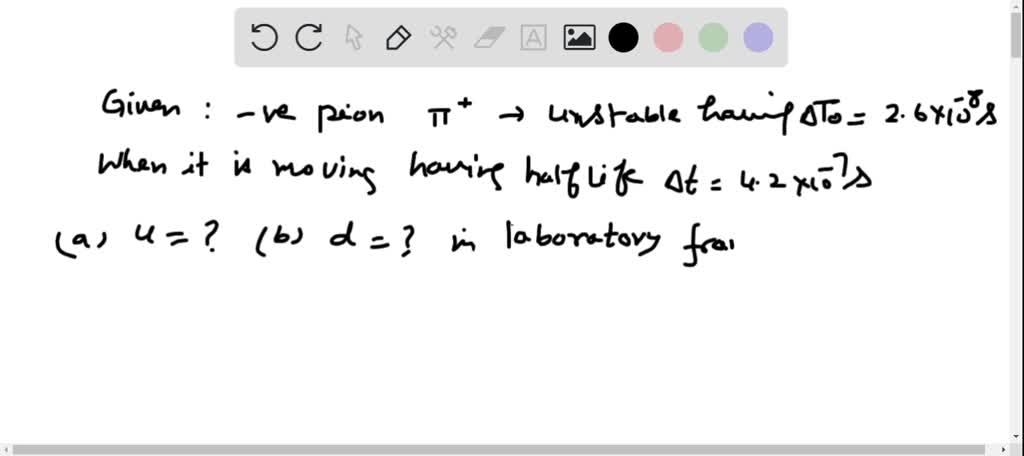 SOLVED The Negative Pion Is An Unstable Particle With An Average 