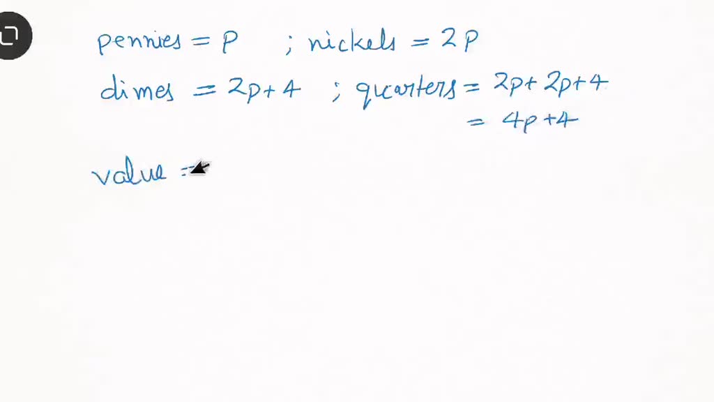 Solvedexpress The Given Quantity In Terms Of The Indicated Variable The Value In Cents Of 3760