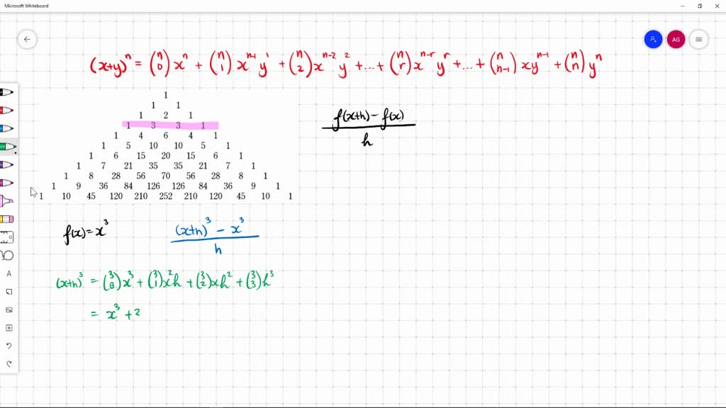 Solved Simplify The Difference Quotient Using The Binomial Theorem If