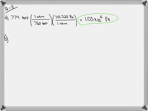 Perform the following pressure in conversions: (a) Convert 649 torr to ...