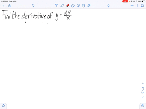 SOLVED:Complete the table to find the derivative of the function ...