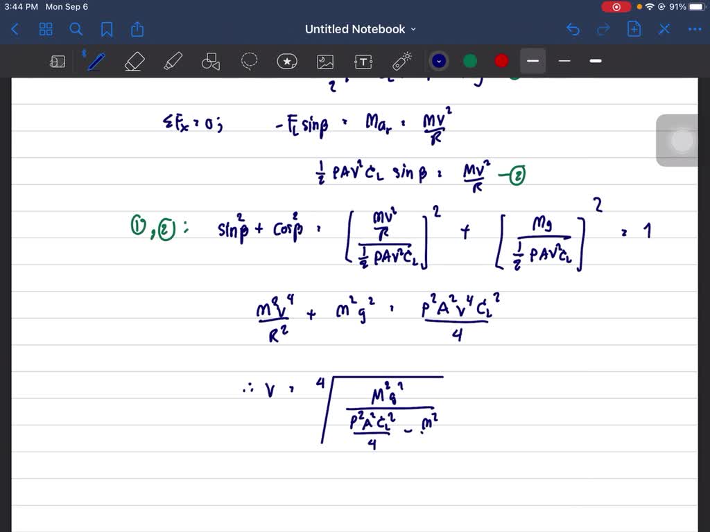 SOLVED:For the airplane in Prob. 6.3, the sea-level corner velocity is ...
