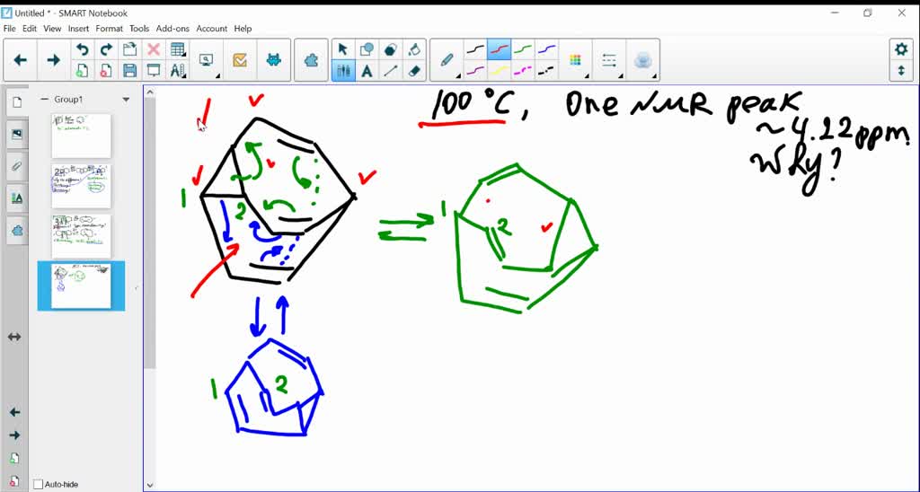 SOLVED:The ^1 H NMR spectrum of bullvalene at 100^∘ C consists only of ...