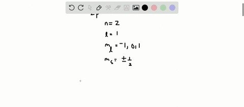 SOLVED:Give the complete set of quantum numbers for all of the ...