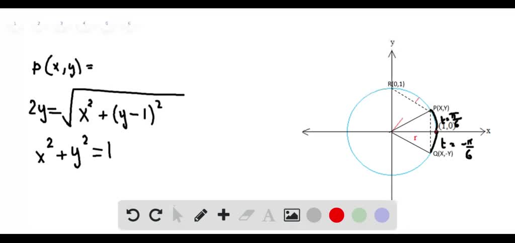 SOLVED:Finding the Terminal Point for π/ 6 Suppose the terminal point determined by t=π/ 6 is P ...