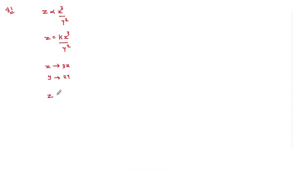 SOLVED:Proportionality A statement describing the relationship between ...