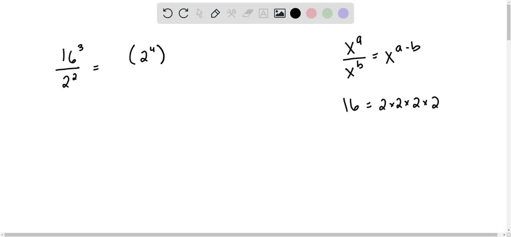 SOLVED:A student simplified (16^3)/(2^2) incorrectly as shown. (16^3 ...