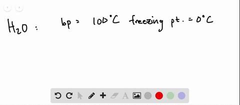SOLVED:Freezing and Boiling Points Use water and methane to explain how intermolecular ...