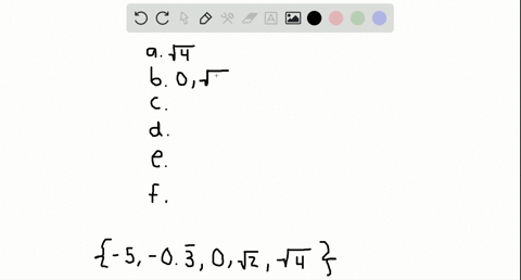 SOLVED:List all numbers from the given set that are 𝐚 . natural numbers, 𝐛 . whole numbers, 𝐜 ...