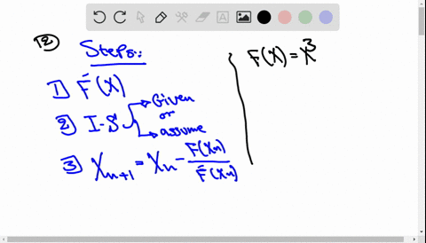 SOLVED:Consider using Newton's method to find the real root of f(x ...