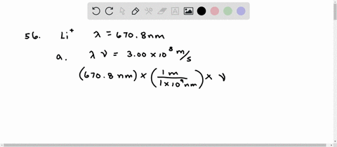 SOLVED:Excited lithium ions emit radiation at a wavelength of 670.8 nm ...