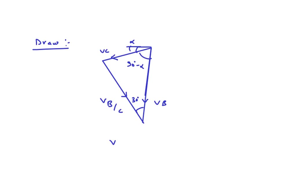 For a short interval, collars A and B are sliding along the fixed ...