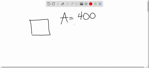 SOLVED:A boxing ring is square and has an area of 400 square feet. How ...