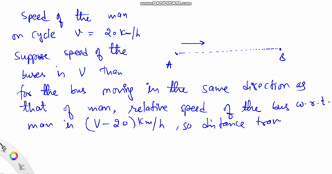 SOLVED:Two towns A and B connected by a regular bus service with a bus ...