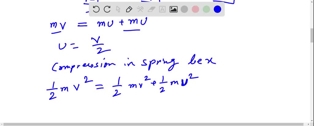 SOLVED:Two blocks A and B are attached to the two ends of a spring ...