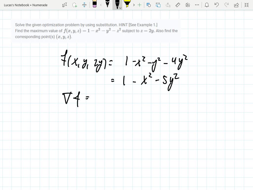 Solved Solve The Given Optimization Problem By Using Substitution Hint [see Example 1 ] Find