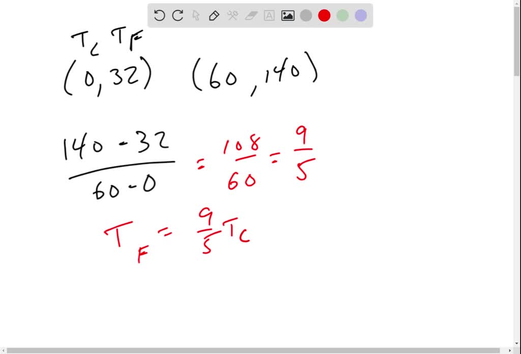SOLVED:Thermometers The functional relationship between degrees Celsius ...