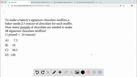 Sat practice test # 5 | Numerade