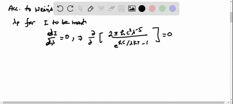 SOLVED:(III) Planck's radiation law is given by: I(λ, T)=(2 πh c^2 λ^-5 ...