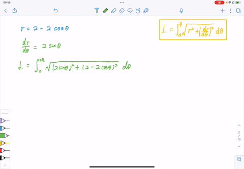 SOLVED:Find the length L of the graph of the given equation. r=2-2 cosθ