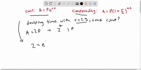 SOLVED:Finance (Exercises 29–34) Doubling Time Find the doubling time ...