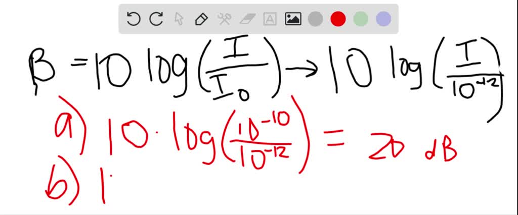 SOLVED:Use the following information for determining sound intensity. The level of sound β, in ...