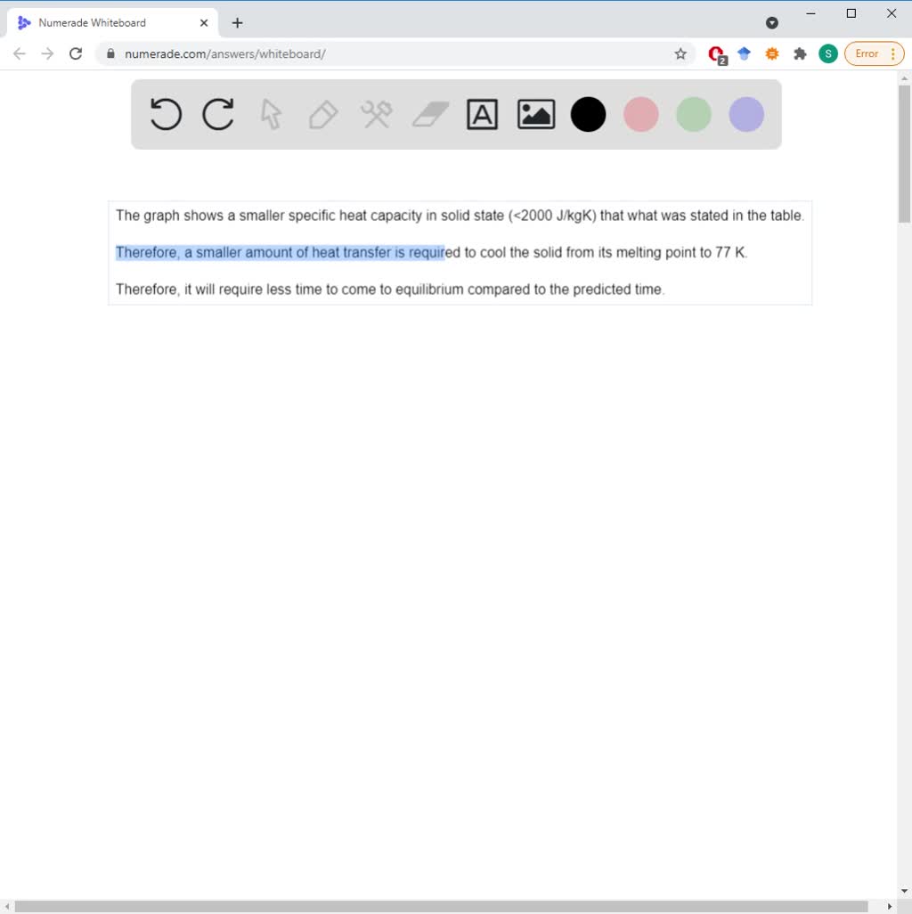 SOLVED:Careful measurements show that the specific heat of the solid ...