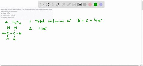 SOLVED:Draw a Lewis structure for each molecule. Each has only one ...
