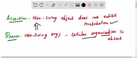 Assertion: No non living object exhibit metabolism. Reason: Cellular ...