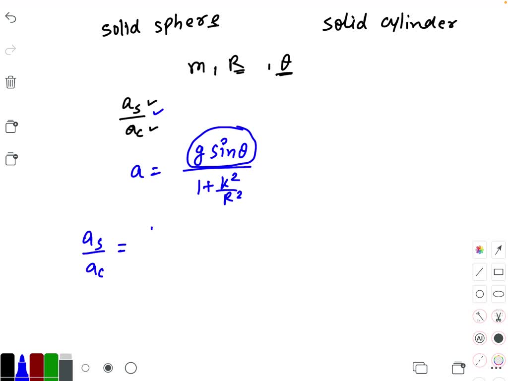 A uniform solid sphere and a uniform solid cylinder having the same ...