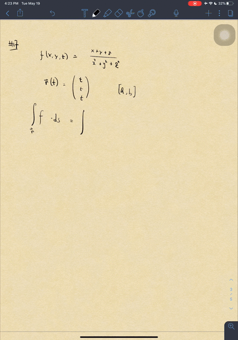 SOLVED:Integrate f(x, y, z)=(x+y+z) /(x^2+y^2+z^2) over the path 𝐫(t)=t ... SOLVED:Integrate f(x, y, z)=(x+y+z) /(x^2+y^2+z^2) over the path 𝐫(t)=t ...
