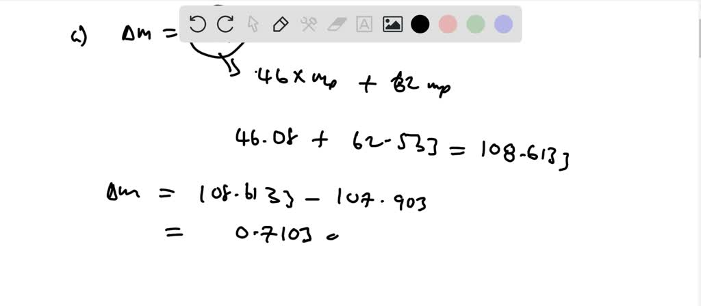 SOLVED:The actual mass of a ^108 Pd atom is 107.90389 u. (a) Calculate ...