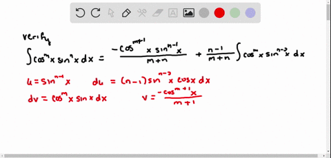 SOLVED:Verifying a Reduction Formula In Exercises 79-82, use ...