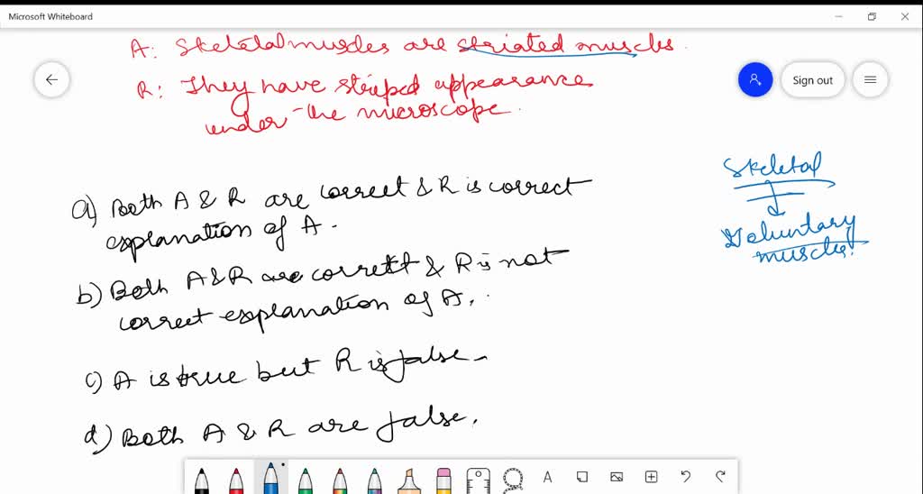 SOLVED:Assertion: Skeletal muscles are striated muscles Reason: They ...