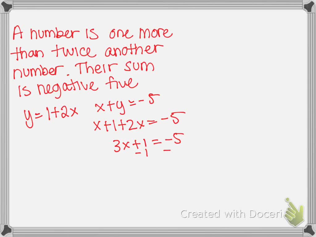 SOLVED In The Following Exercises Solve Each Number Word Problem A 
