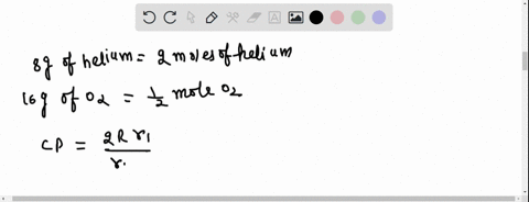 ⏩SOLVED:Find the ratio CP / Cy for a gas mixture, consisting of 8 g… | Numerade